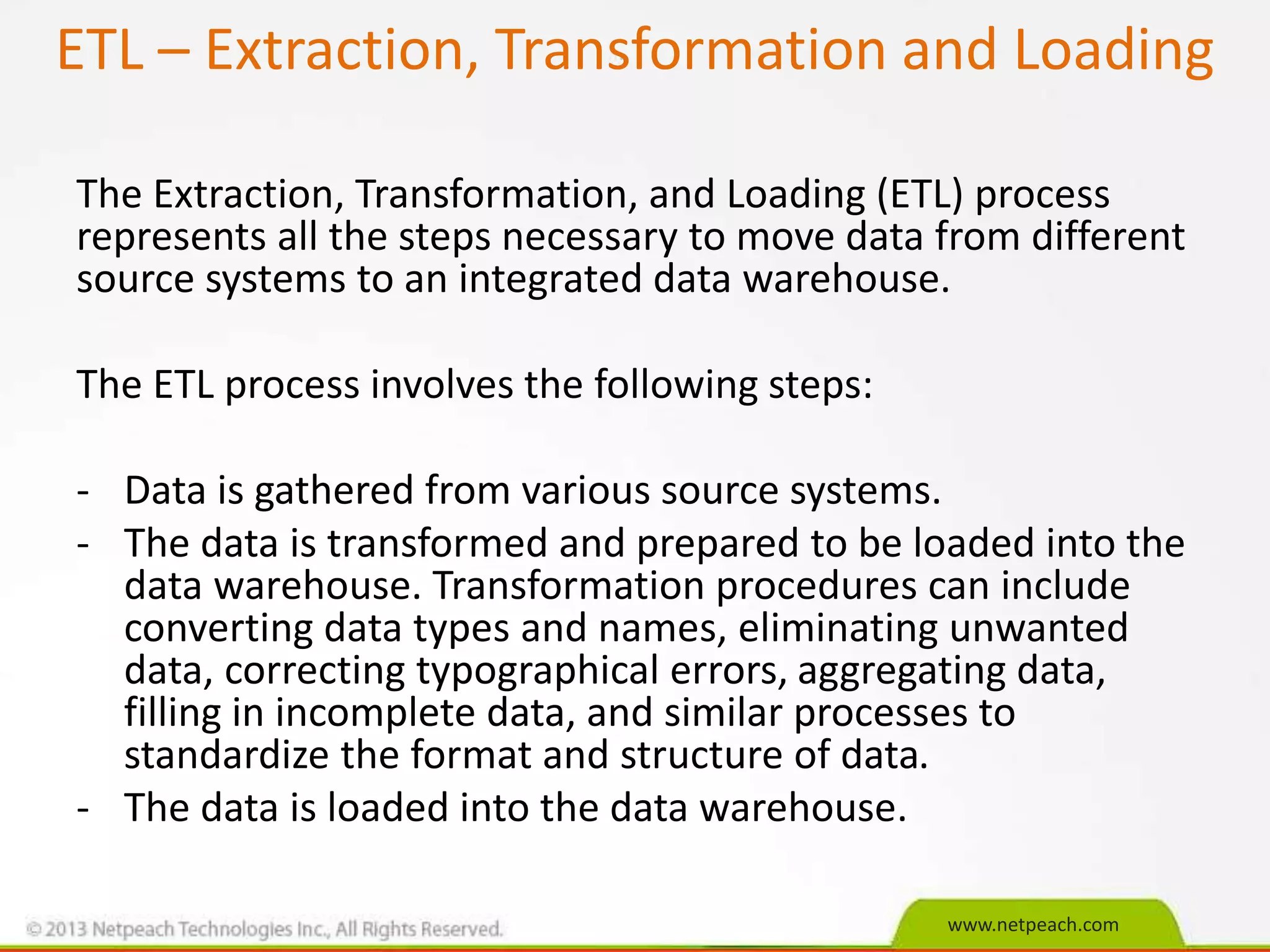 Traditional Data-warehousing / BI overview | PPT