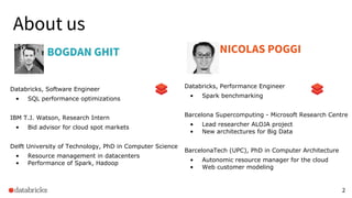 Correctness and Performance of Apache Spark SQL with Bogdan Ghit and Nicolas Poggi | PDF ...