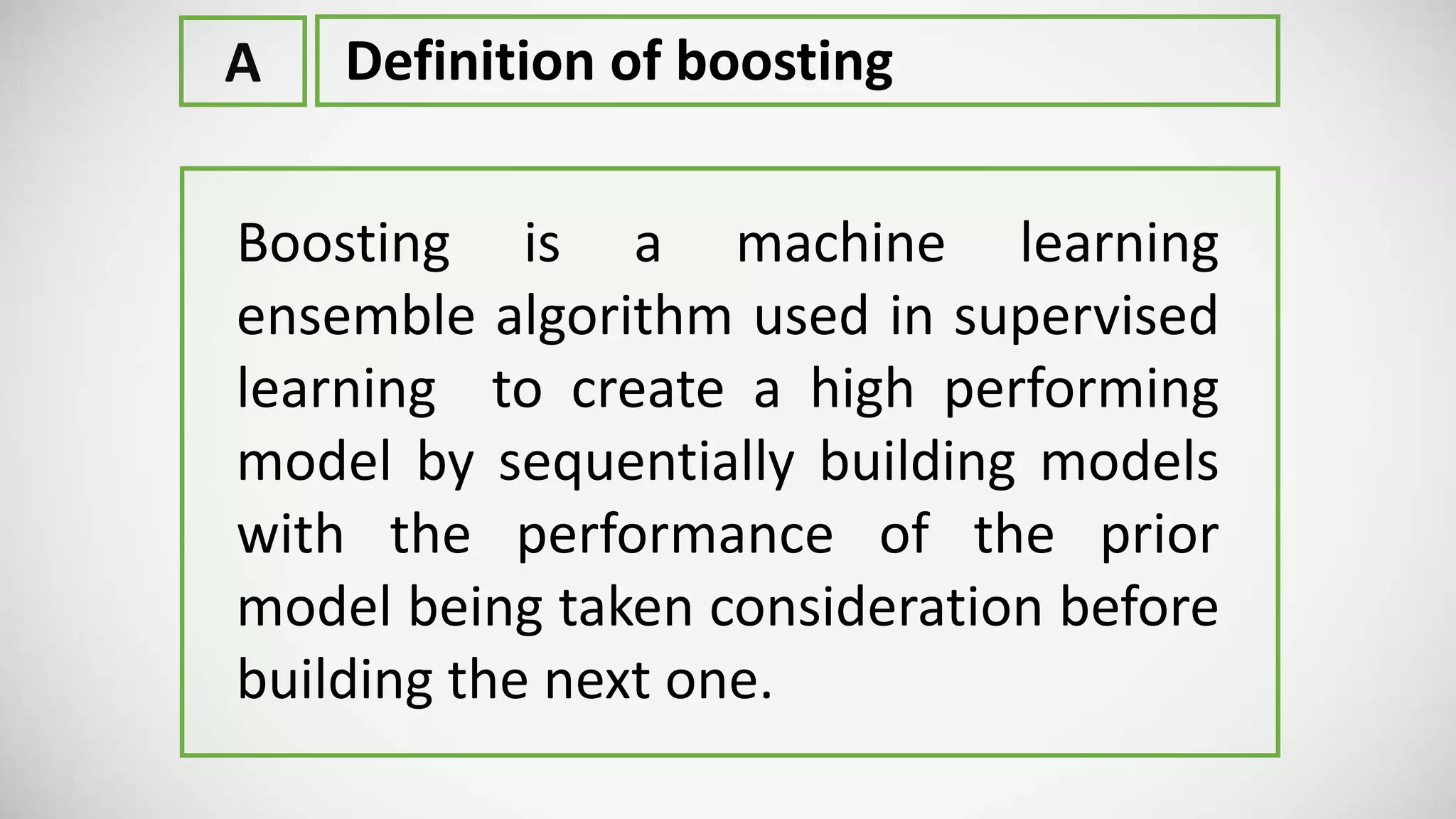 Boosting Approach to Solving Machine Learning Problems | PPTX