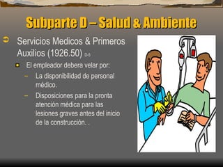 (01 B) OSHA 30 HOUR CONSTRUCTION Spanish.ppt