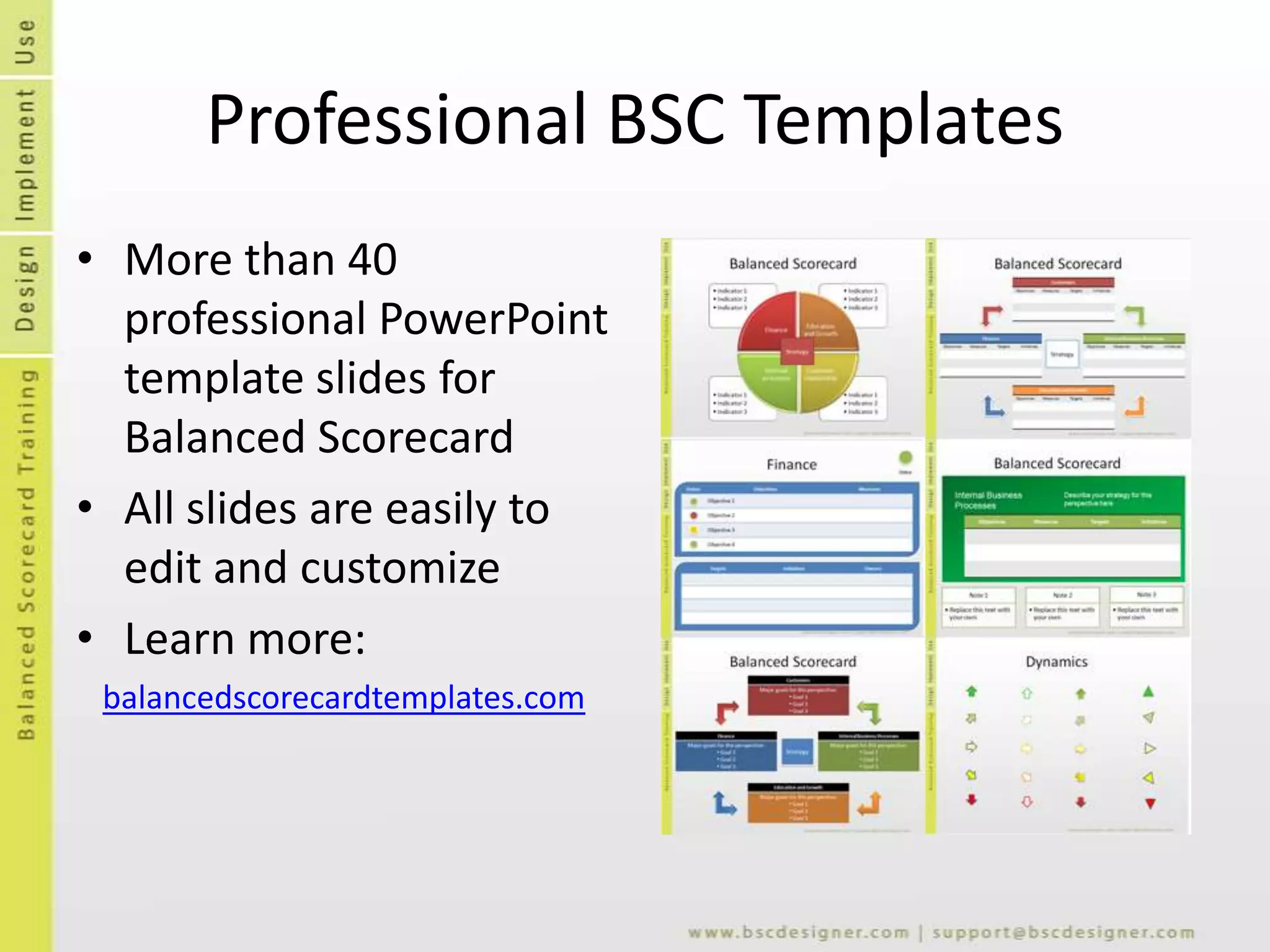 Balanced Scorecard Templates | PPTX