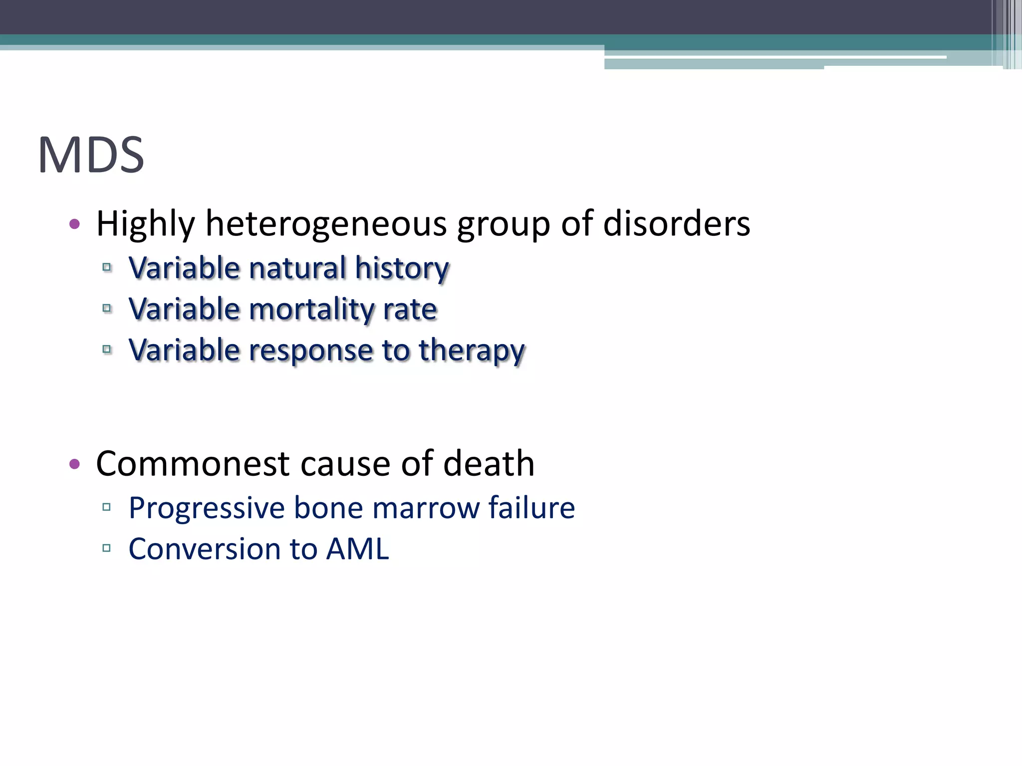 MDS Classification by Subhash Varma | PPTX