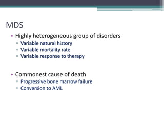 MDS Classification by Subhash Varma | PPTX