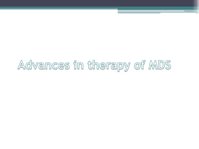 MDS Classification by Subhash Varma | PPTX | Blood Disorders | Diseases ...