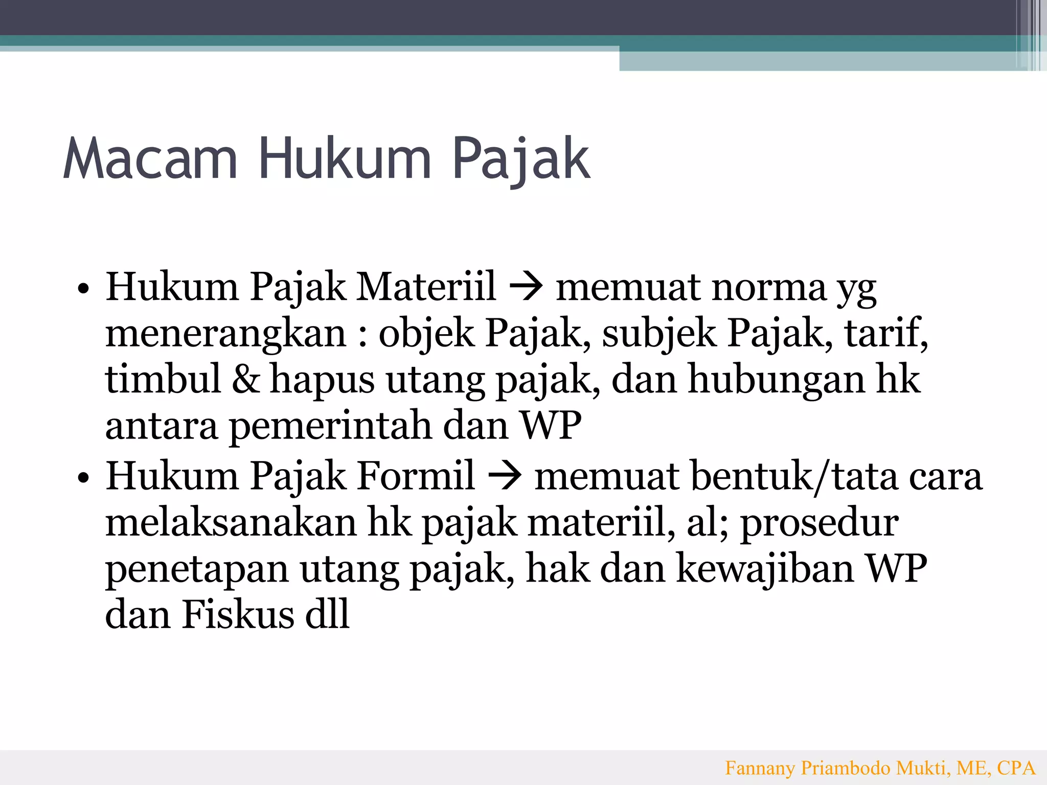 Dasar-dasar Perpajakan | PPS