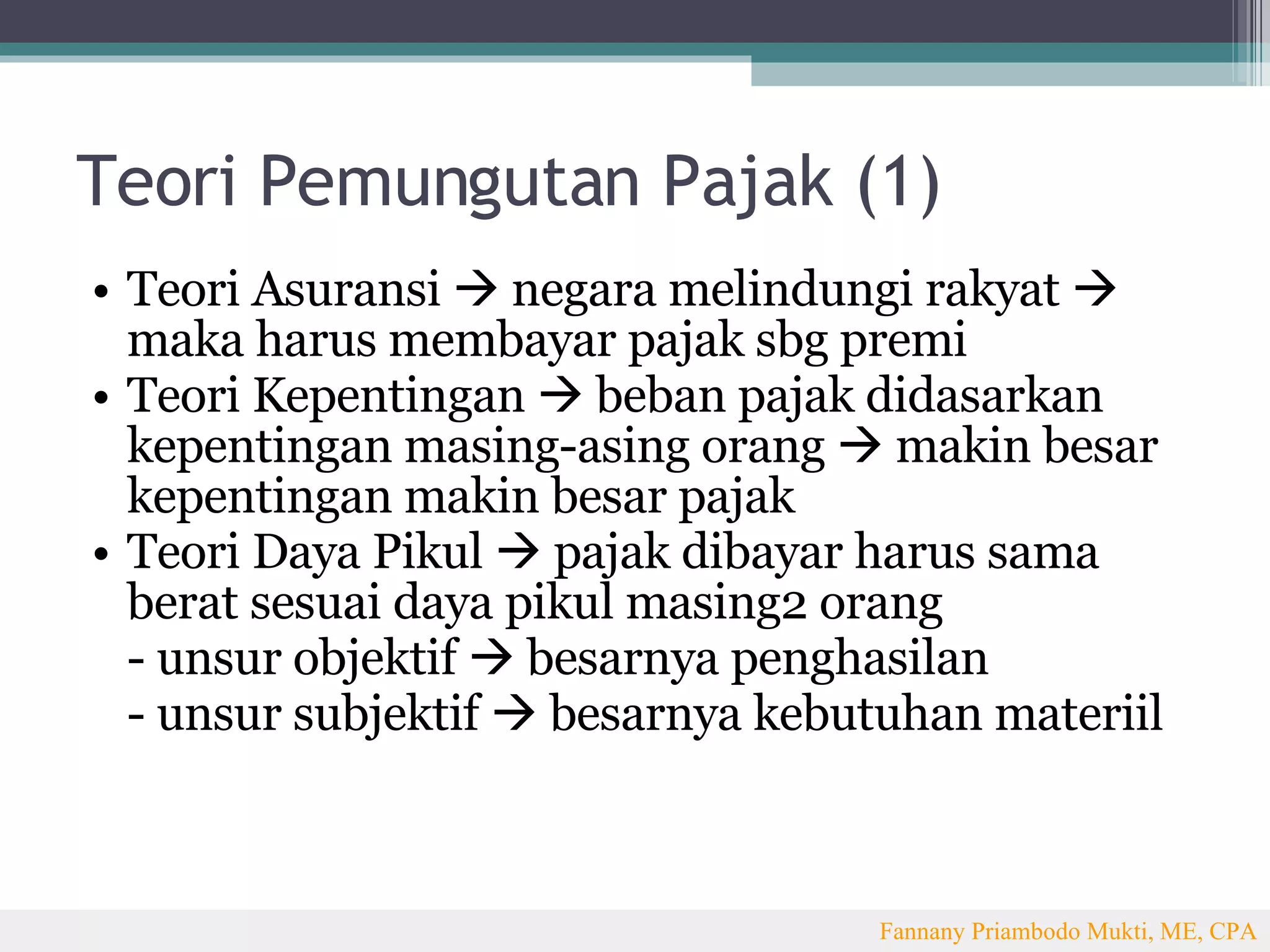 Dasar-dasar Perpajakan | PPS