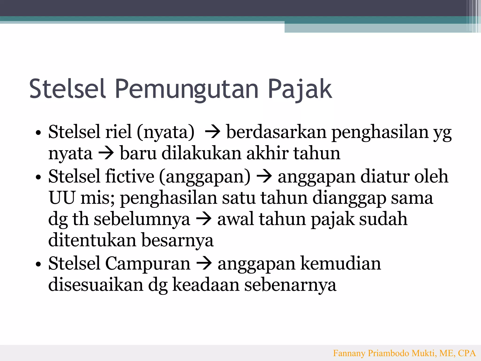 Dasar-dasar Perpajakan | PPS