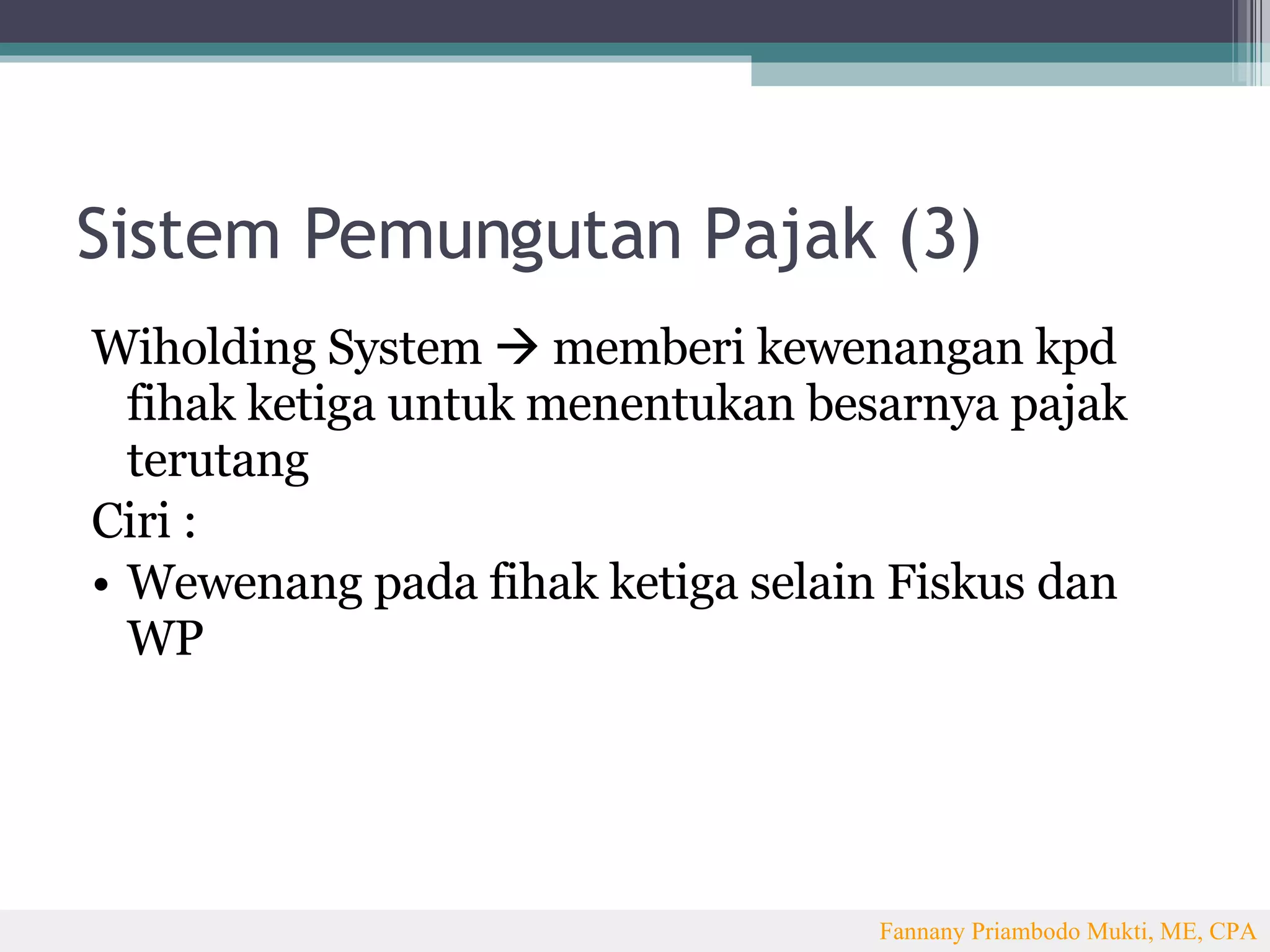 Dasar-dasar Perpajakan | PPS