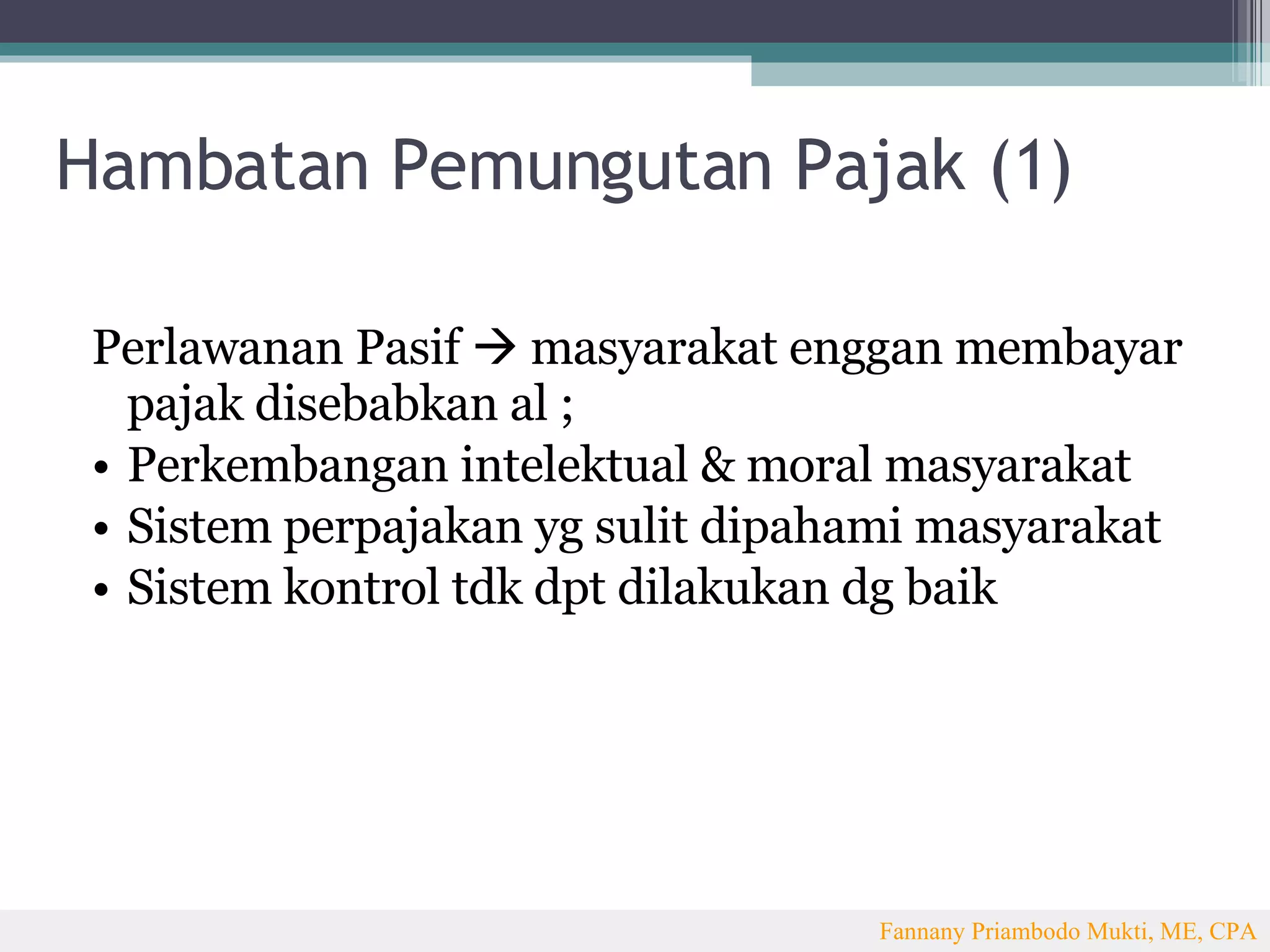 Dasar-dasar Perpajakan | PPS