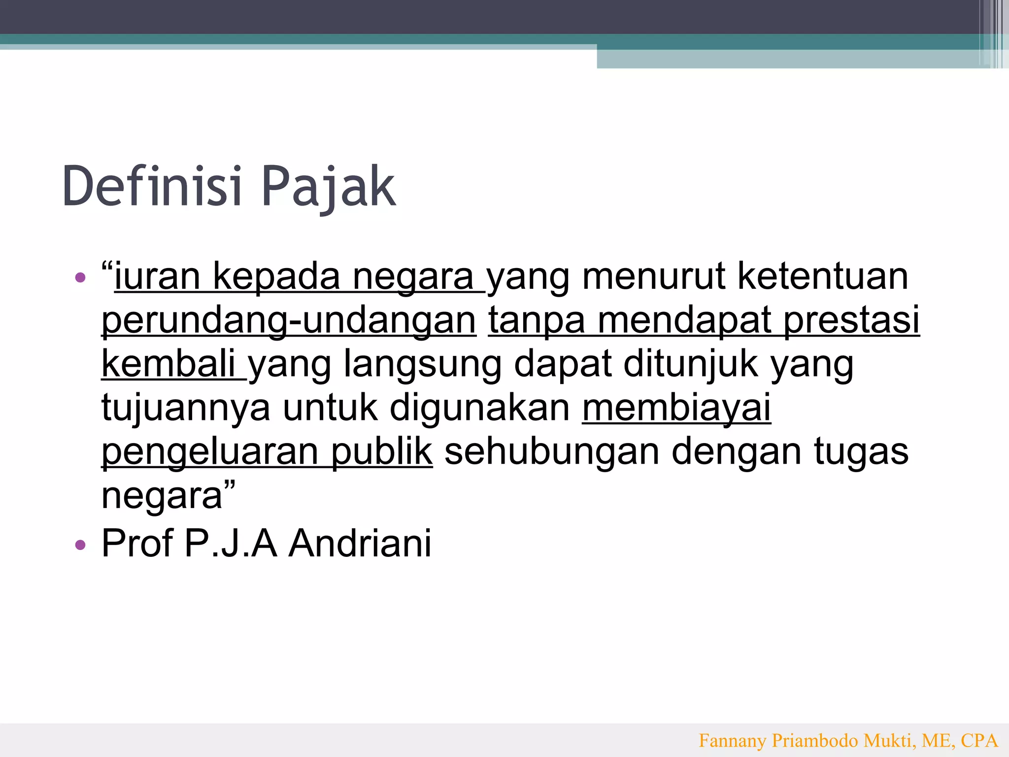 Dasar-dasar Perpajakan | PPS