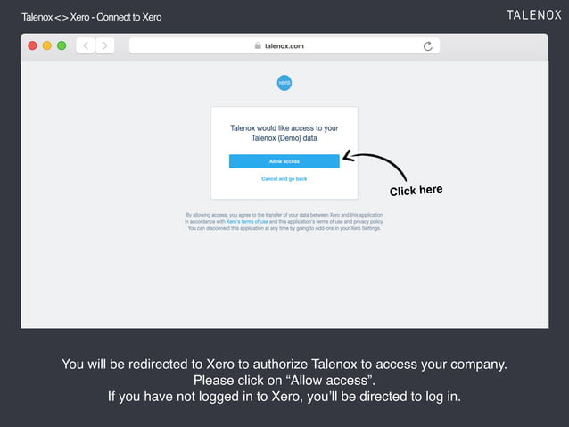 Connect Xero to Talenox | PPT