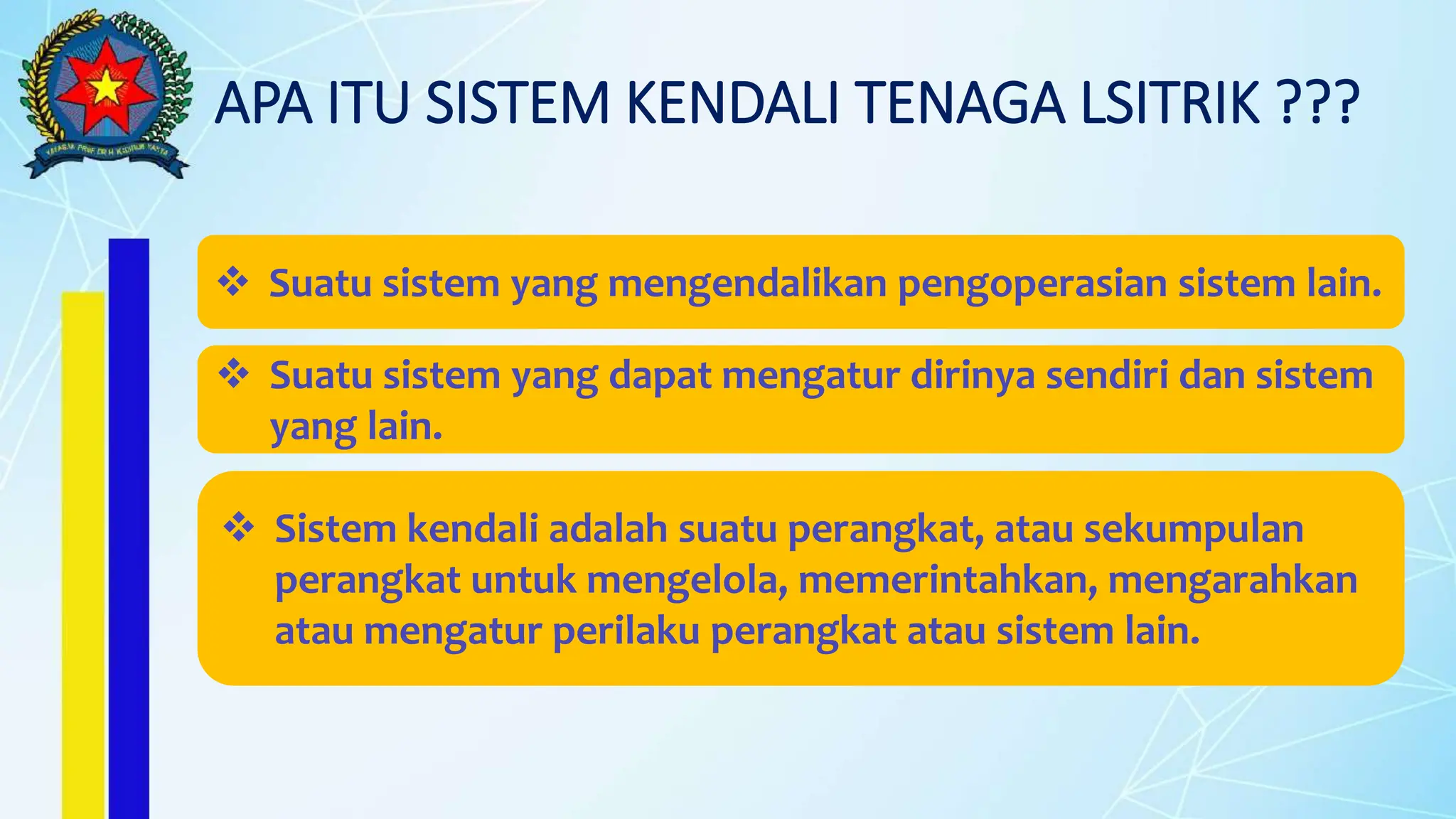 Konsep Dasar Sistem Kendali Tenaga Listrik | PPTX