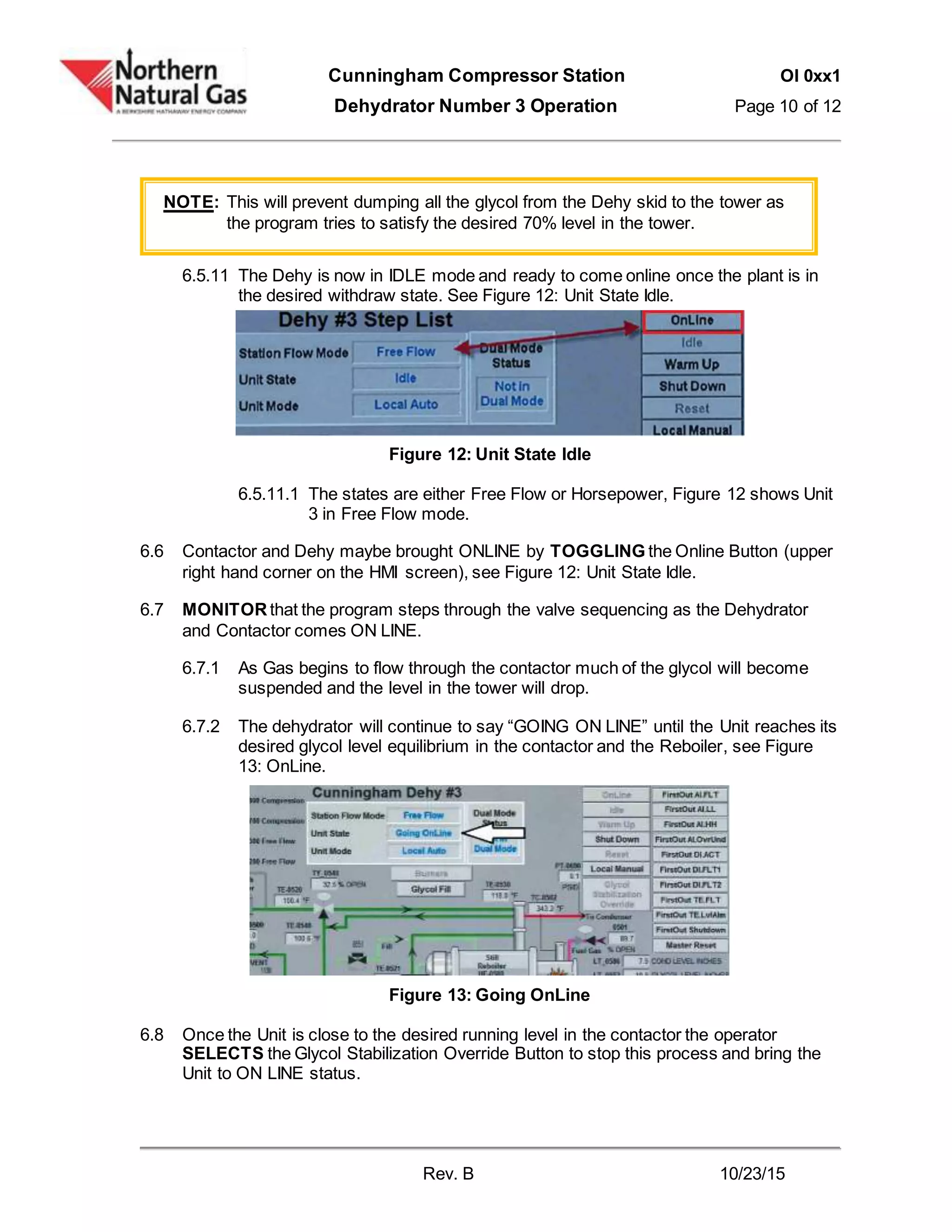 OI-0XX1 Cunningham Compressor Station Dehy 3 Operations | DOCX