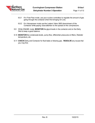 OI-0XX1 Cunningham Compressor Station Dehy 3 Operations | DOCX