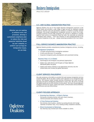 Business Immigration Brochure- Website | PDF