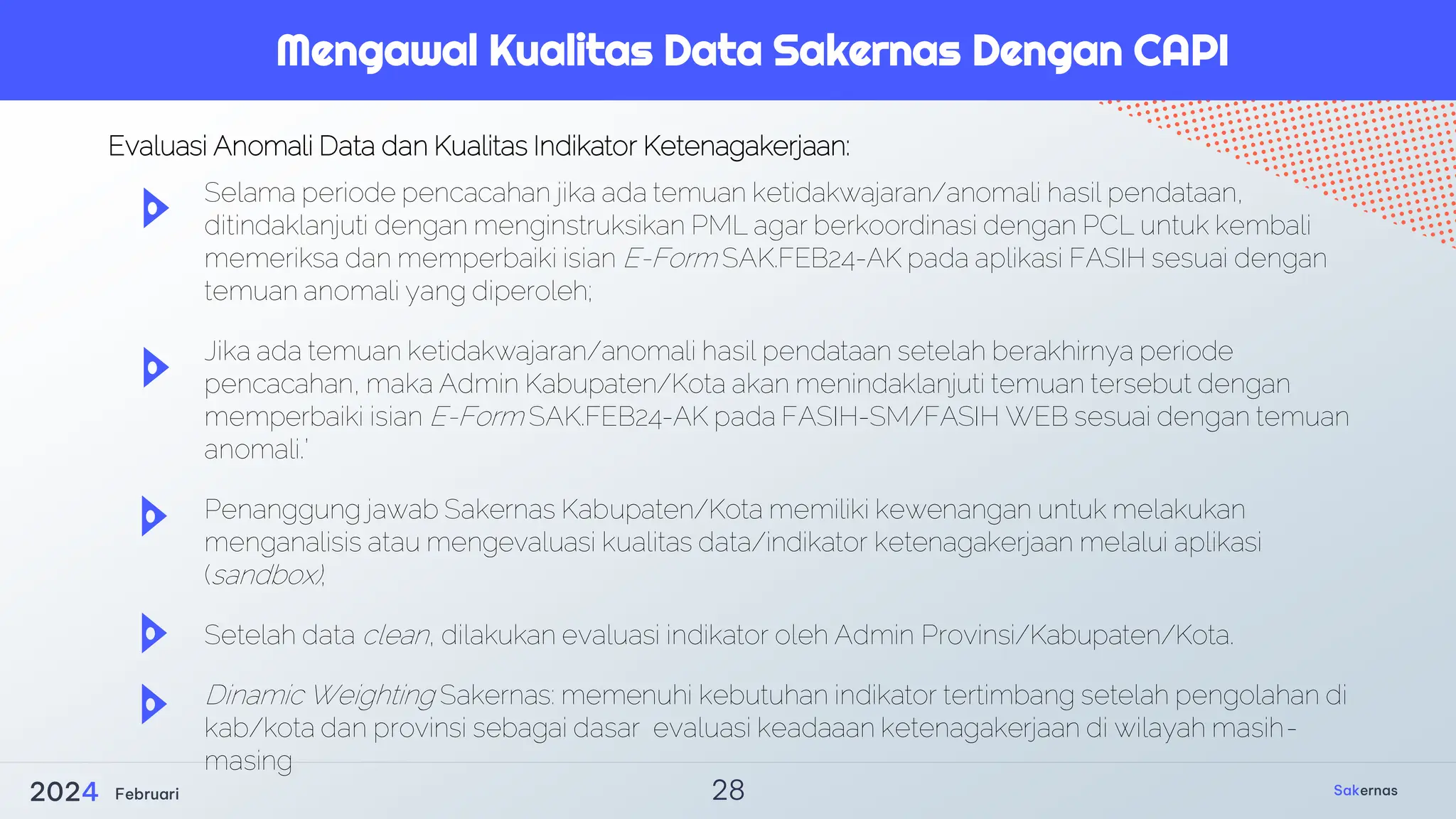 Penjelasan umum tentang Sakernas Februari 2024 | PDF