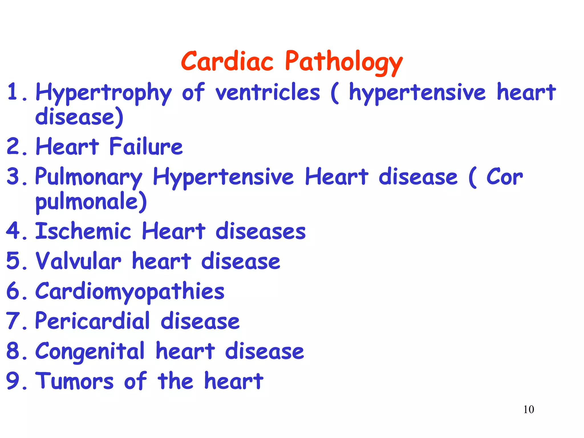 01 cardiac pathology | PPT | Free Download