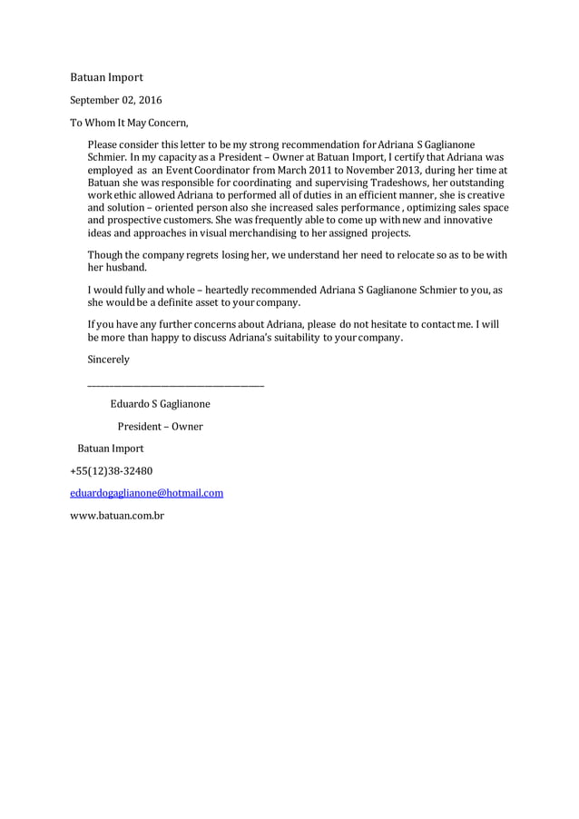 Batuan Import Reference letter | DOCX