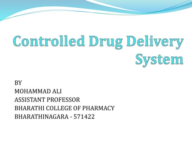 Novel Drug delivery system, Controlled drug delivery system | PPTX ...