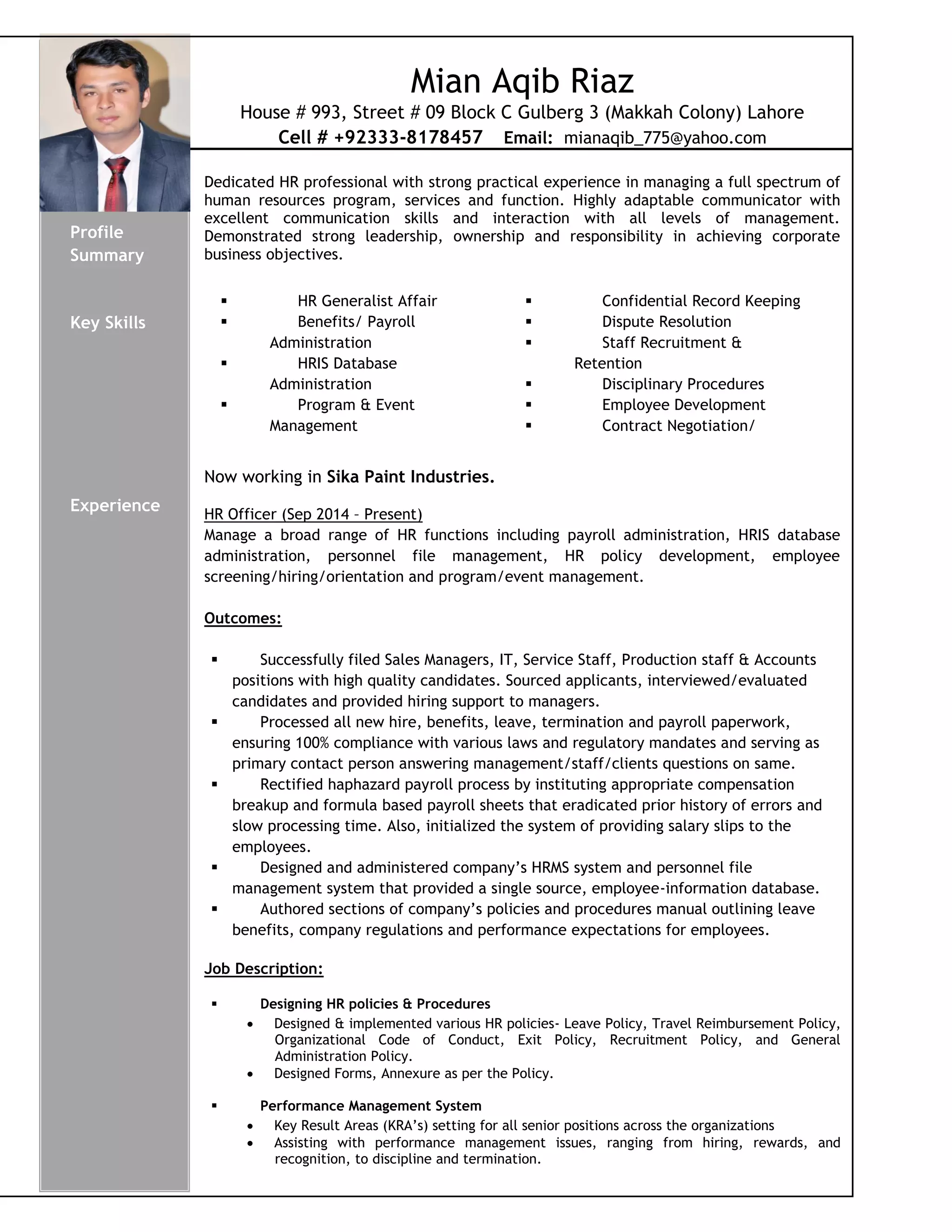 aqib riaz Cv pdf | PDF