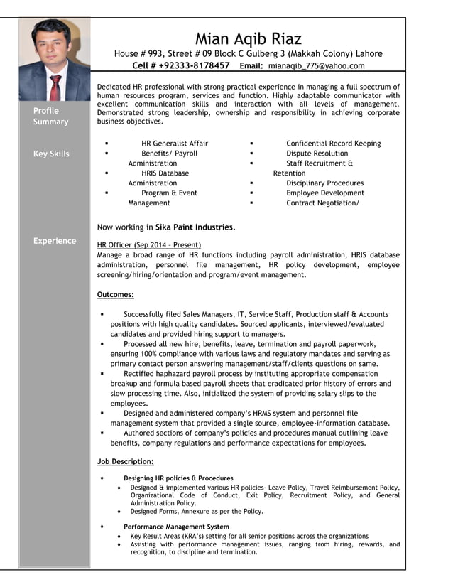 aqib riaz Cv pdf | PDF