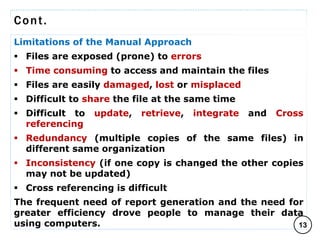 01 CHAPTER ONE PART I - OVERVIEW OF THE DATABASE SYSTEM.pptx