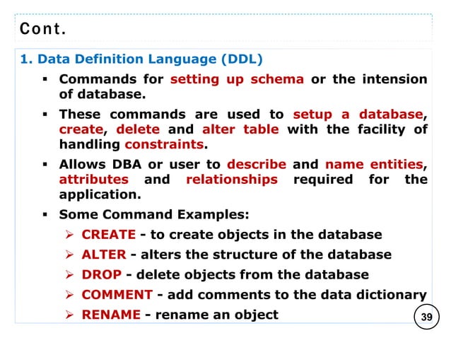 01 CHAPTER ONE PART I - OVERVIEW OF THE DATABASE SYSTEM.pptx ...