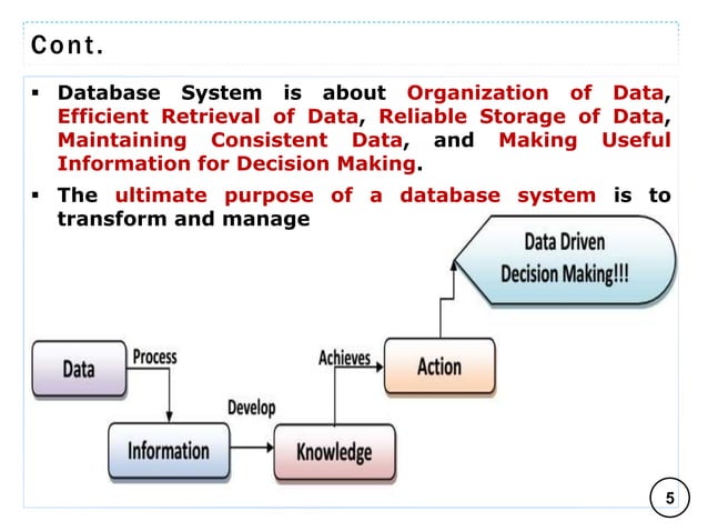 01 CHAPTER ONE PART I - OVERVIEW OF THE DATABASE SYSTEM.pptx | Databases | Computer Software and ...