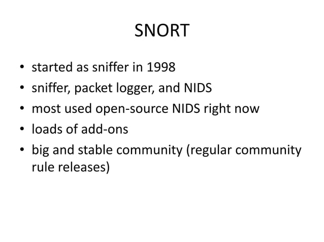 Network Intrusion Detection Systems #1 | PPTX