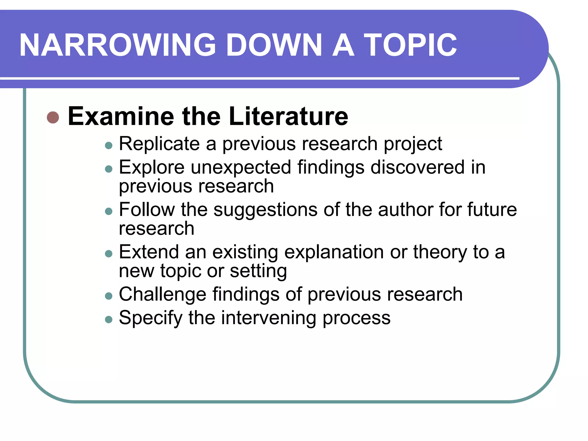 01 choosing a research topic | PPT