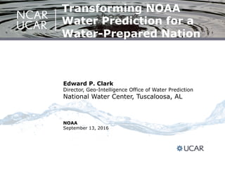 Transforming NOAA Water Prediction for a Water-Prepared Nation | PDF