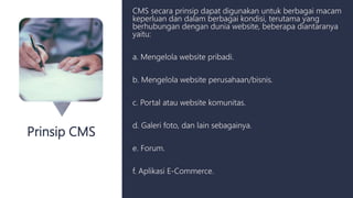 Pengertian dan Penjelasan tentang apa itu Content Management System | PPT