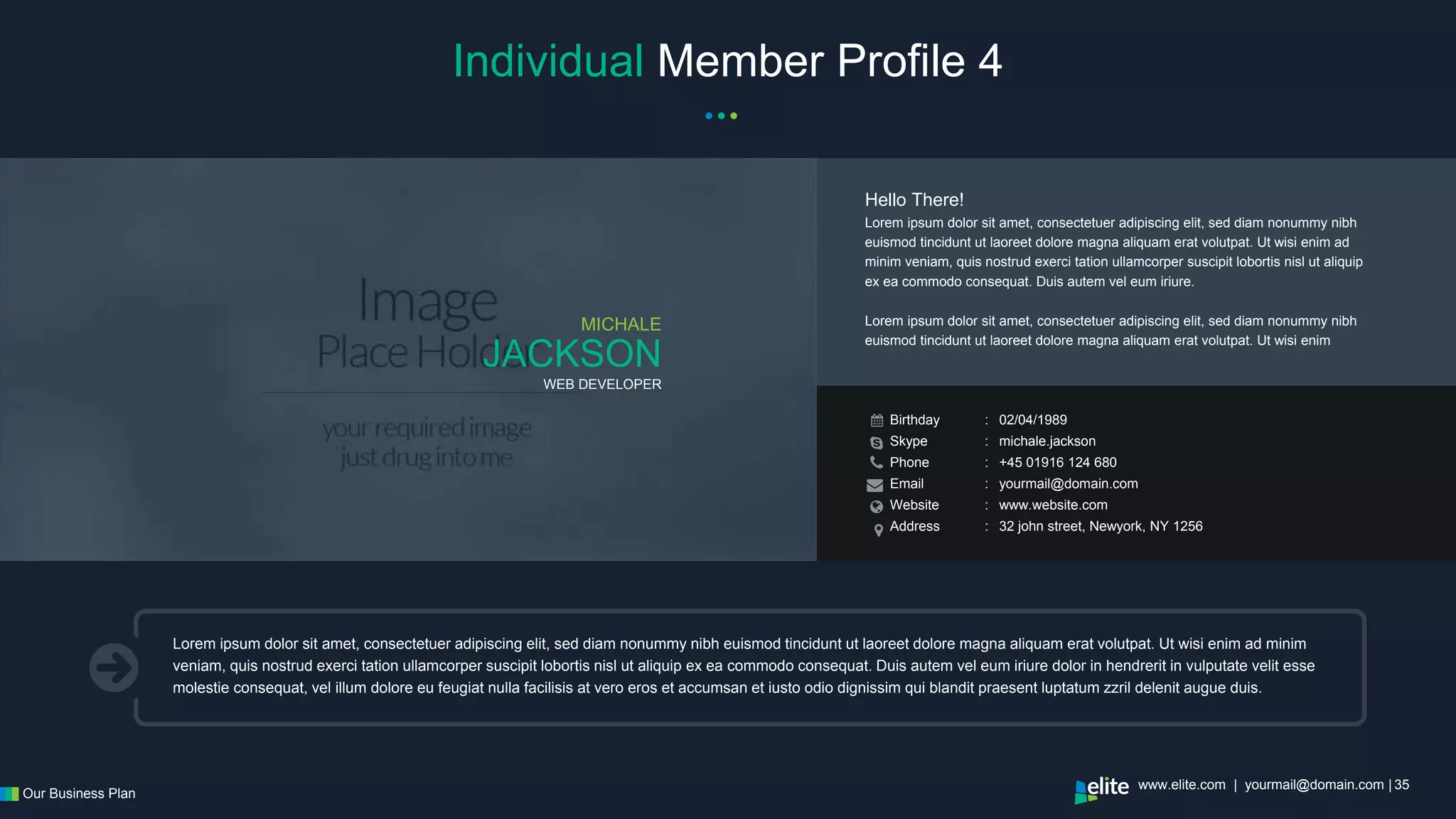 Elite PowerPoint Template with Infographics | PPTX