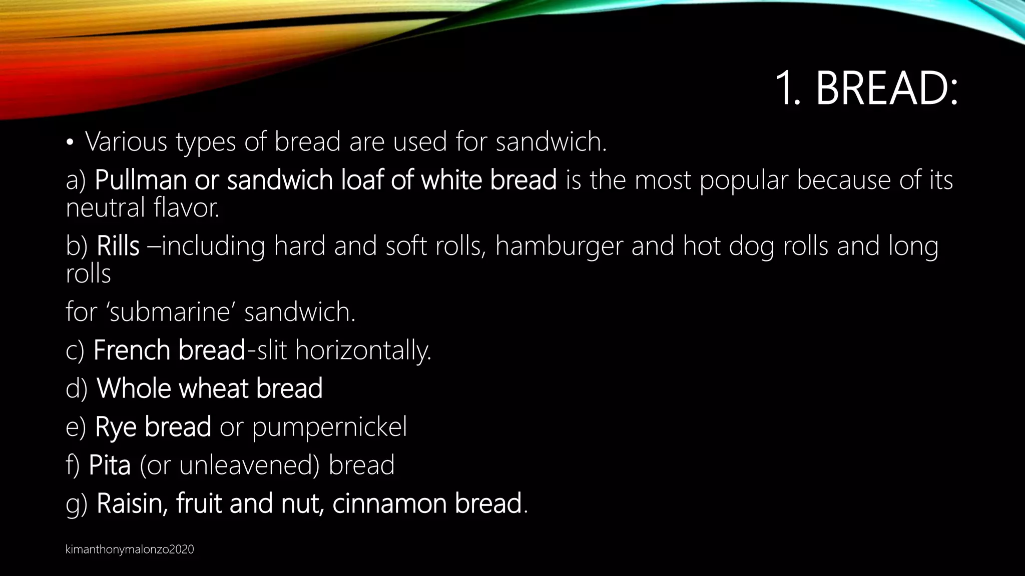 01 components of sandwich | PPTX
