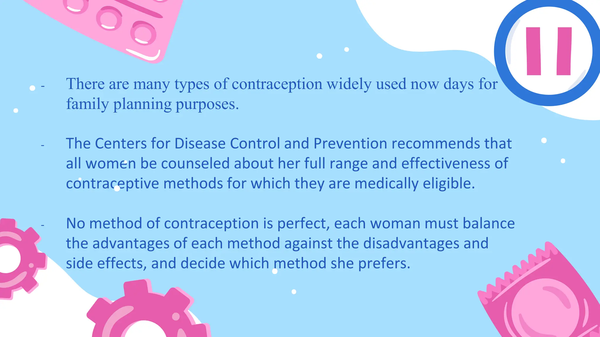 Contraceptive and birth control presentation | PPTX