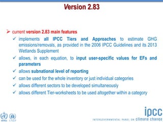Version 2.83 of the IPCC Inventory Softwareand current development ...