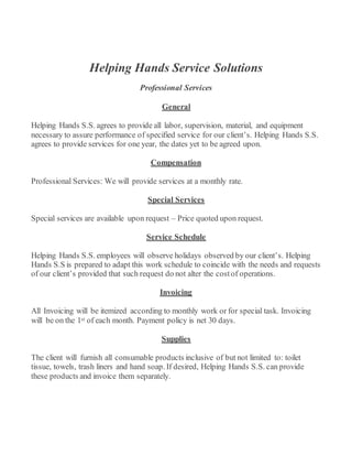 Helping Hands Service Solutions red | DOCX | Home Appliances | Home ...