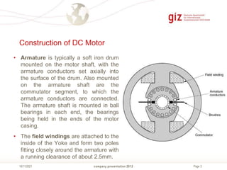 01 dc motors | PPTX