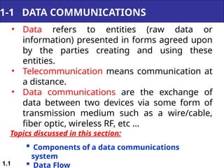 Overall Concept Lecture Notes for Data Communications and Network | PPTX