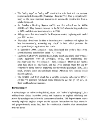 Mercedes-benz training report | DOCX