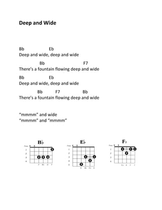 Deep And Wide Guitar Chords