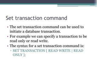 Transaction Processing its properties & States | PPTX | Databases ...