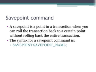 Transaction Processing its properties & States | PPTX | Databases ...
