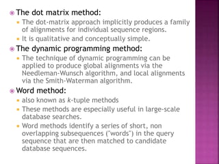 Sequence Analysis | PPTX | Biological Sciences | Science