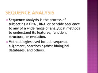 Sequence Analysis | PPTX
