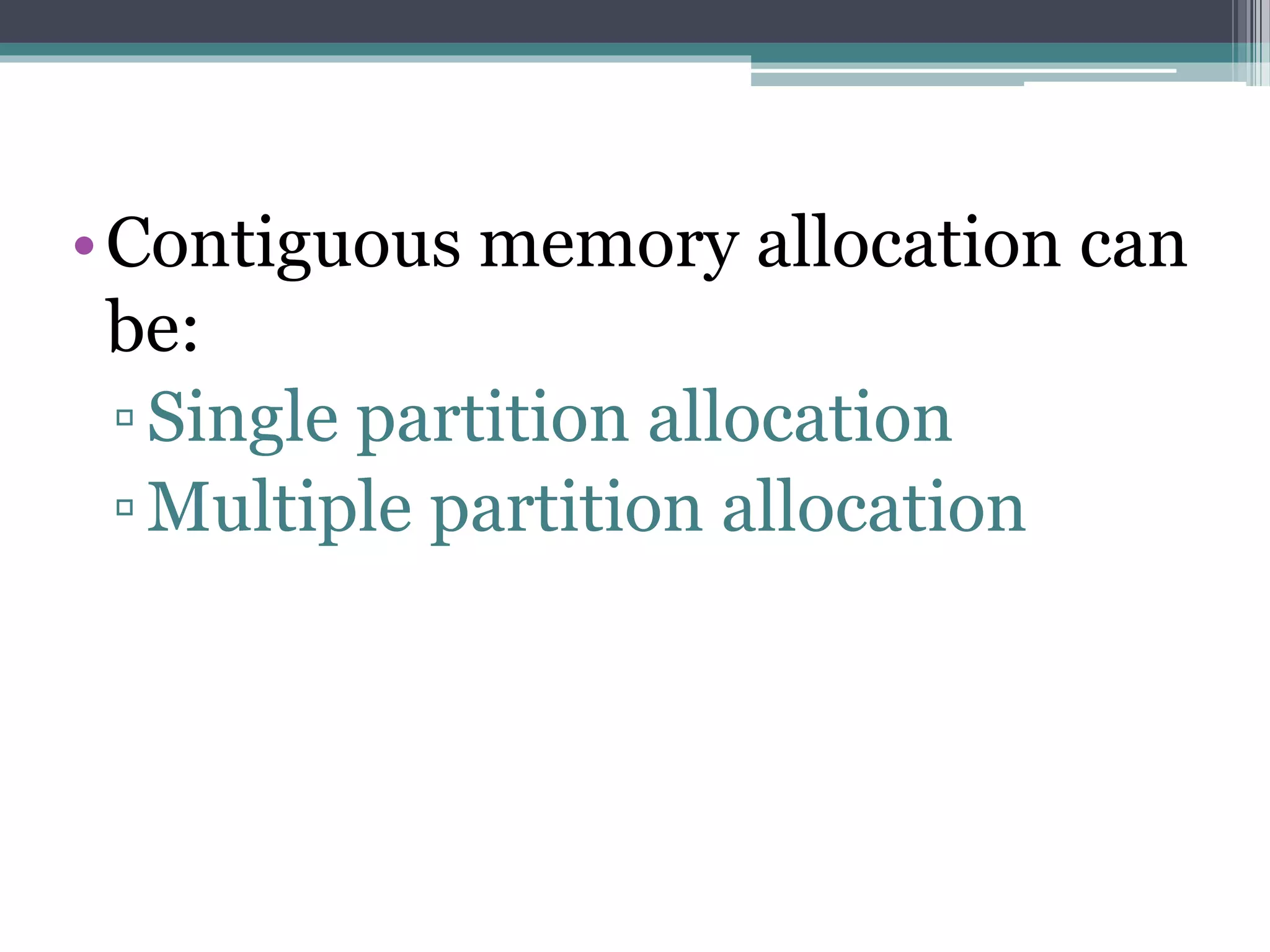 Managing Memory Allocation | PPT