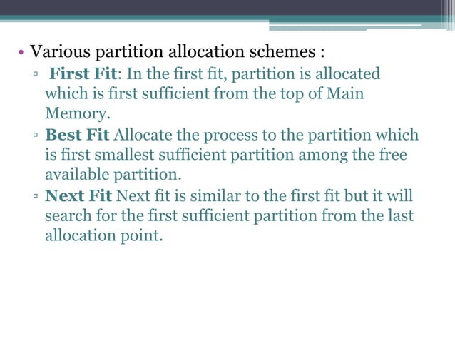 Managing Memory Allocation | PPT
