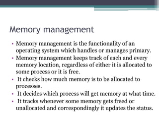 Managing Memory Allocation | PPT
