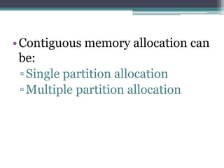 Managing Memory Allocation | PPT