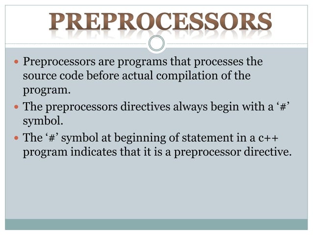 Preprocessor , IOSTREAM Library,IOMANIP Library | PPT